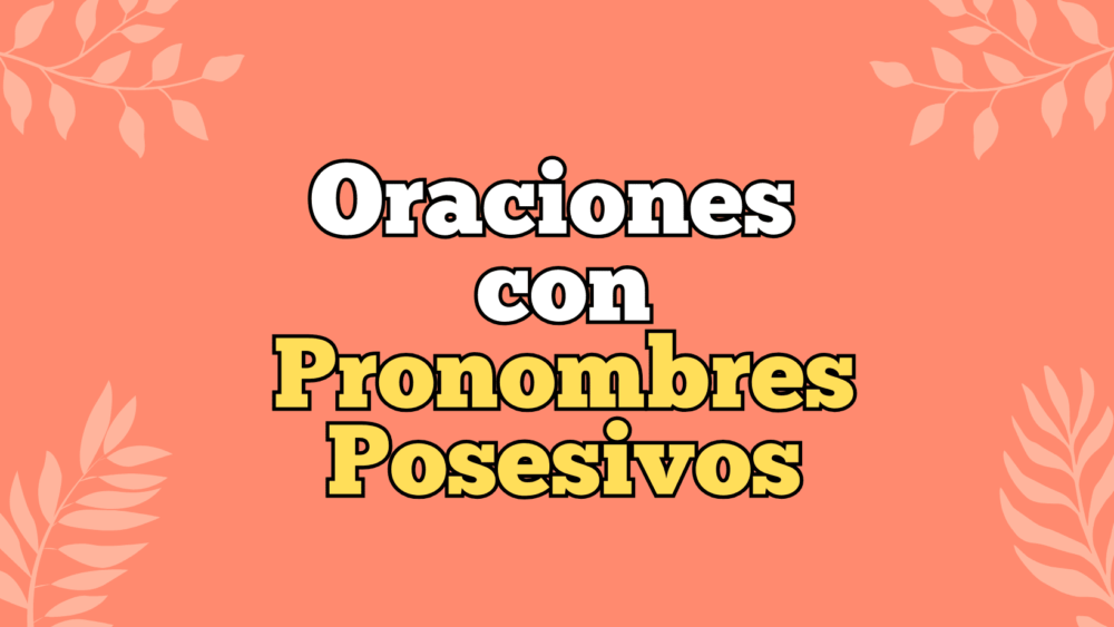 Oraciones con pronombres posesivos en inglés y español